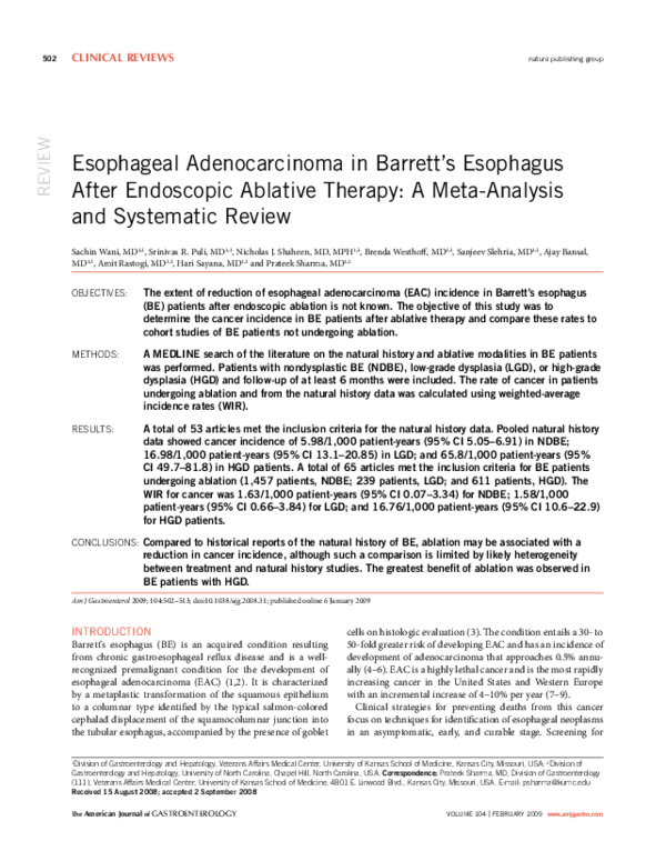 (PDF) Sa1822 Patient Preferences for Prevention of Esophageal ...