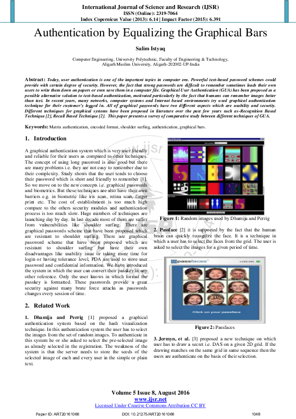 (PDF) Comparative Study of Graphical User Authentication