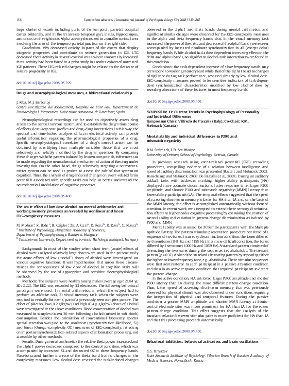 (PDF) Behavioral inhibition, behavioral activation, and affective ...