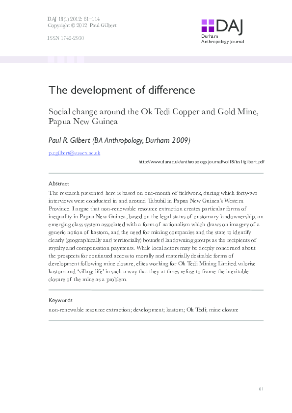 (PDF) The development of difference