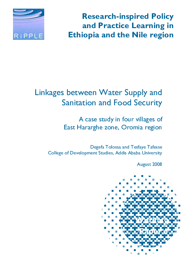 (PDF) Working Paper 6. Linkages between Water Supply andSanitation and ...