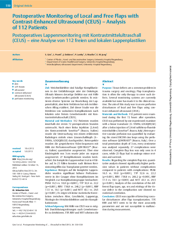 (PDF) Postoperative Free-Flap Monitoring Techniques | Alexandra Quimby ... (PDF) Postoperative Free-Flap Monitoring Techniques | Alexandra Quimby ...