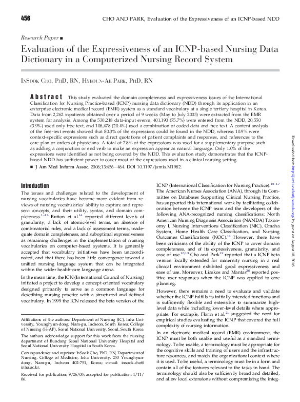 (PDF) Research Paper: Evaluation of the Expressiveness of an ICNP-based ...