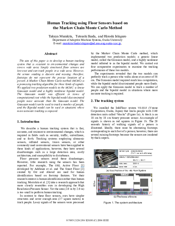 (PDF) Human Tracking using Floor Sensors based on the Markov Chain Monte Carlo Method
