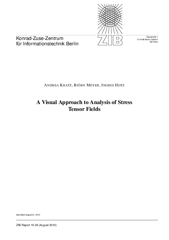 (PDF) A Visual Approach to Analysis of Stress Tensor Fields