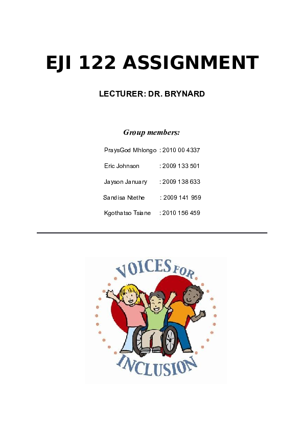 (DOC) Inclusive Education