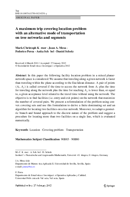 (PDF) A maximum trip covering location problem with an alternative mode ...