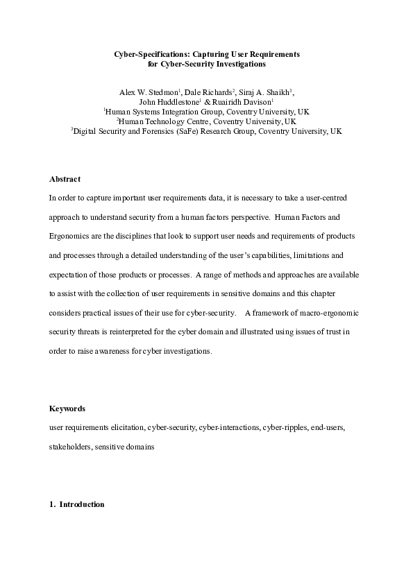 (DOC) Cyber-Specifications: Capturing User Requirements for Cyber ...