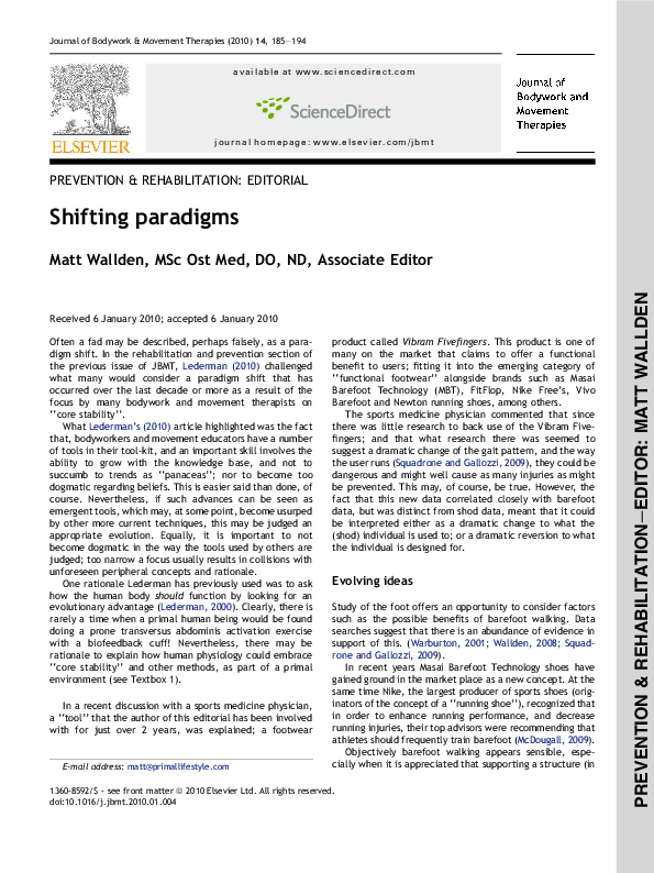 (PDF) Shifting paradigms