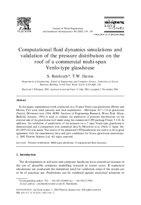 (PDF) Computational fluid dynamics simulations and wind tunnel measurements of unsteady wind ...