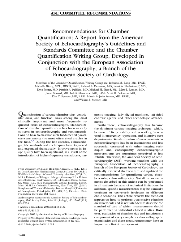 (PDF) Recommendations for Chamber Quantification: A Report from the ...