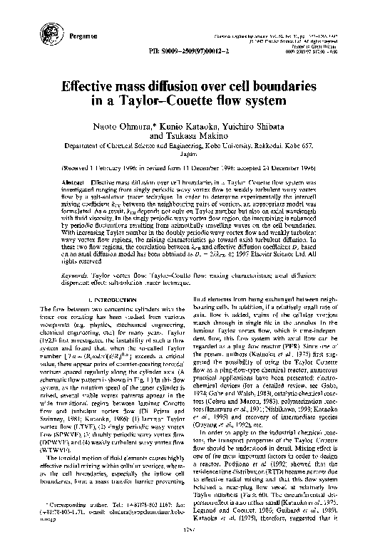 (PDF) Effective mass diffusion over cell boundaries in a Taylor-Couette ...