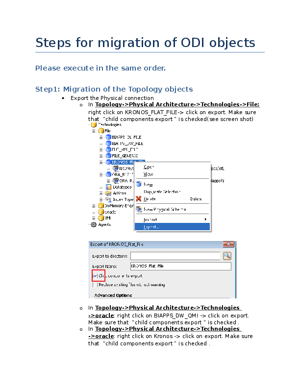 (DOC) Steps for migration of ODI objects