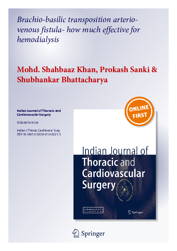 (PDF) Brachio-basilic transposition arterio- venous fistula-how much ...
