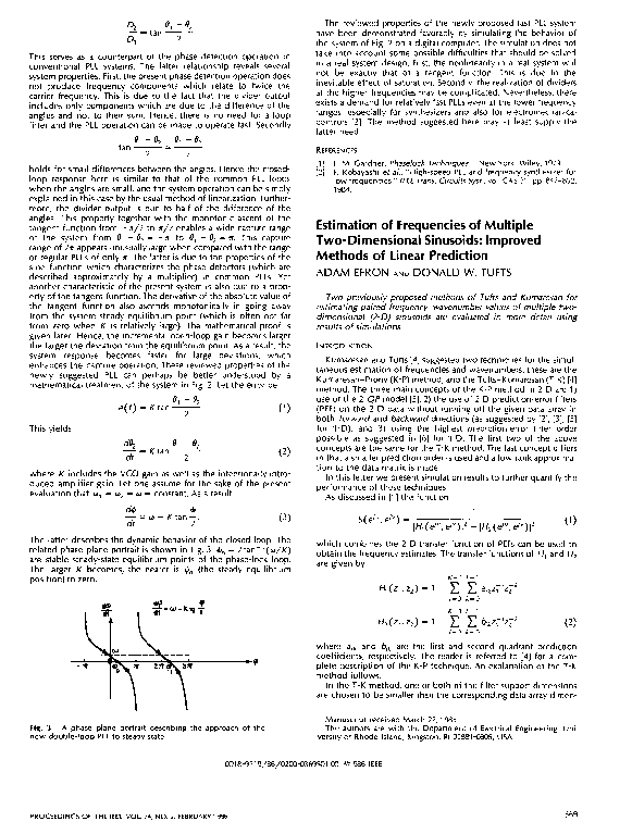 (PDF) Estimation of frequencies of multiple two-dimensional sinusoids: Improved methods of ...