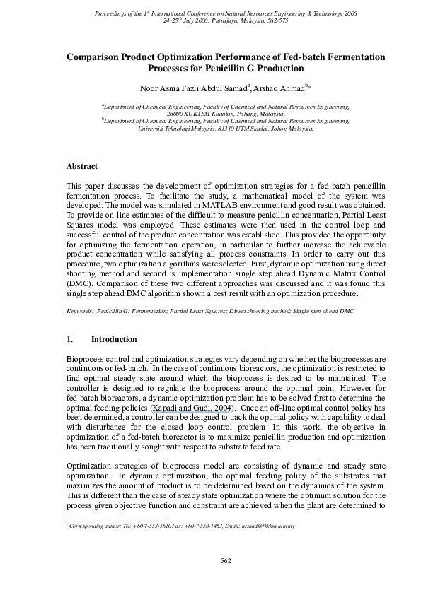 (PDF) Comparison product optimization performance of fed-batch fermentation processes for ...