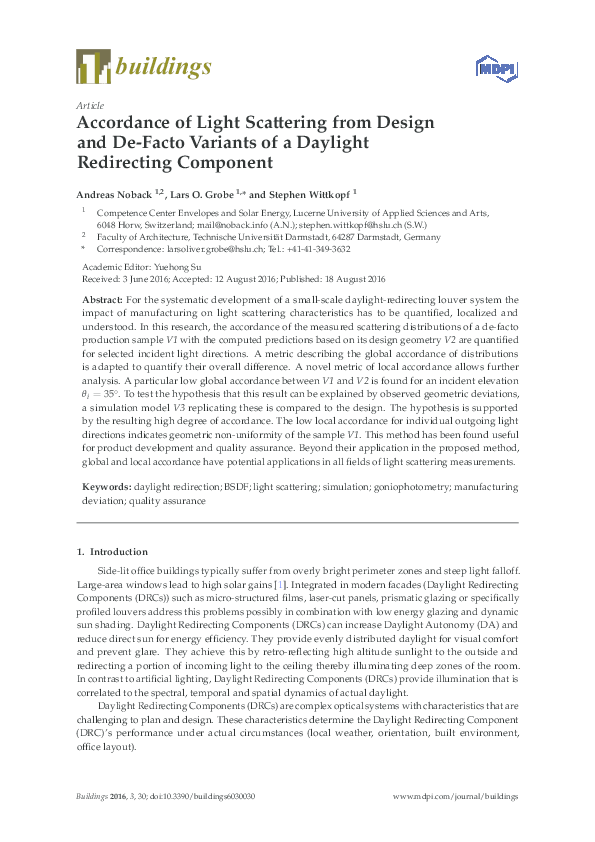 (PDF) Accordance of Light Scattering from Design and De-Facto Variants ...