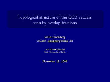 (PDF) Topological structure of the QCD vacuum seen by overlap fermions ...