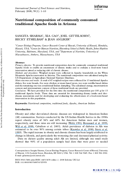 (PDF) Nutritional composition of commonly consumed composite dishes ...