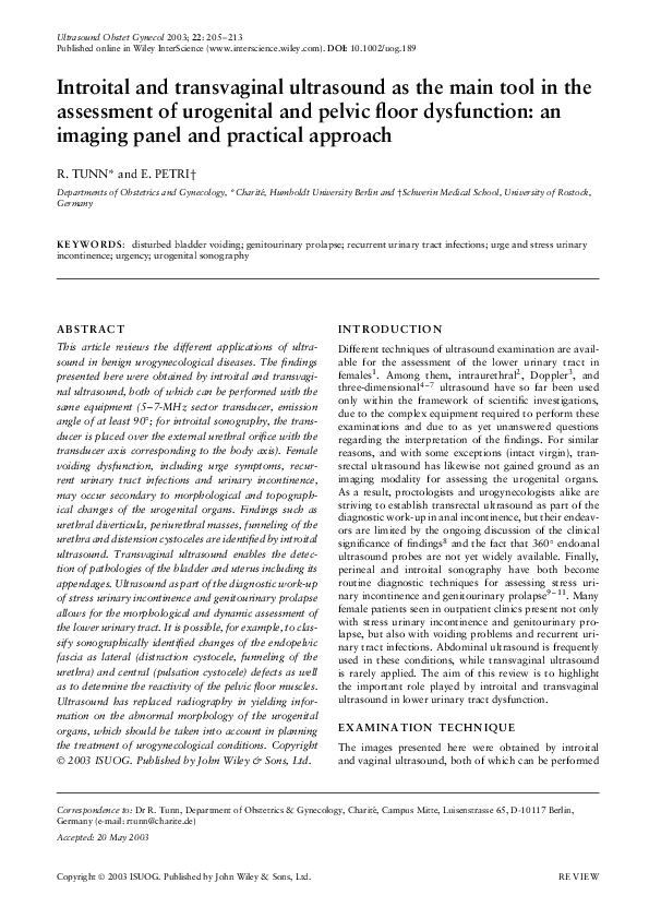 (PDF) Introital and transvaginal ultrasound as the main tool in the ...