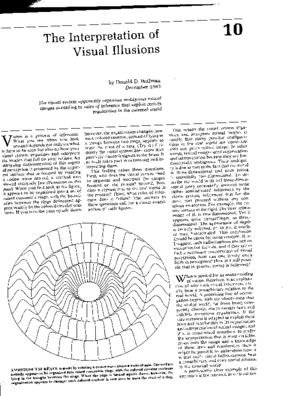 (PDF) The Interpretation of Visual Illusions