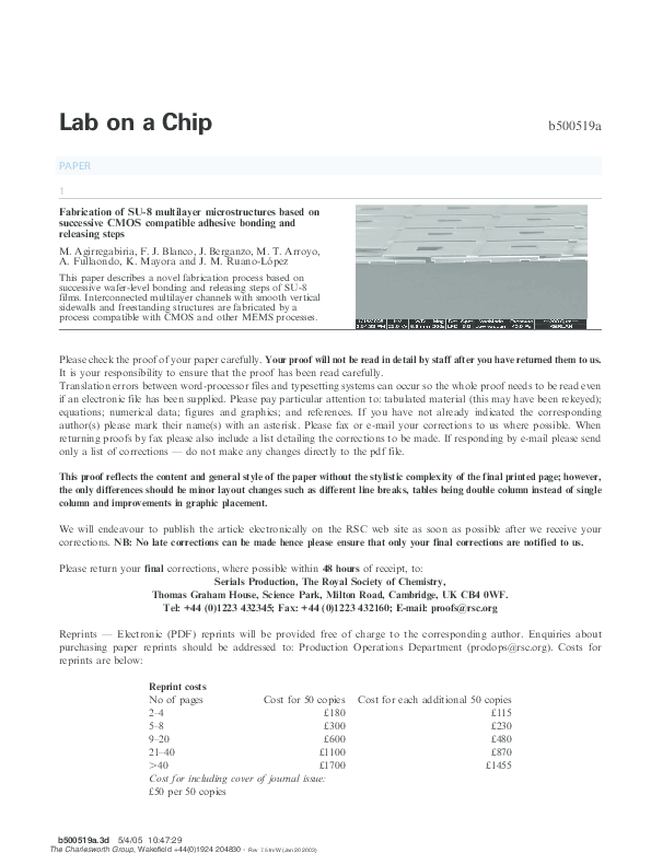(PDF) Fabrication of SU8 multilayer microstructures based on successive ...