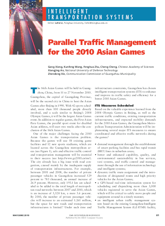 (PDF) Parallel Traffic Management for the 2010 Asian Games