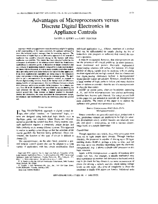 (PDF) Advantages of microprocessors versus discrete digital electronics ...