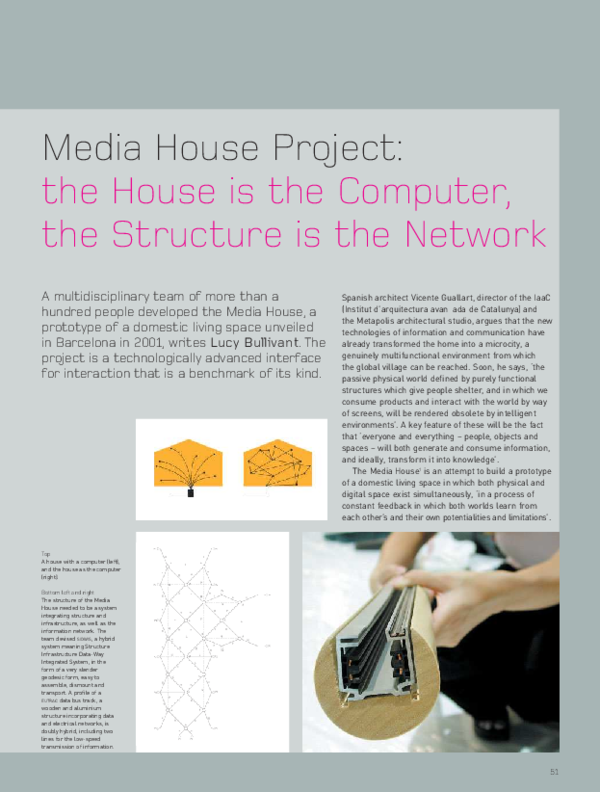 (PDF) Media House Project: the House is the Computer, the Structure is ...
