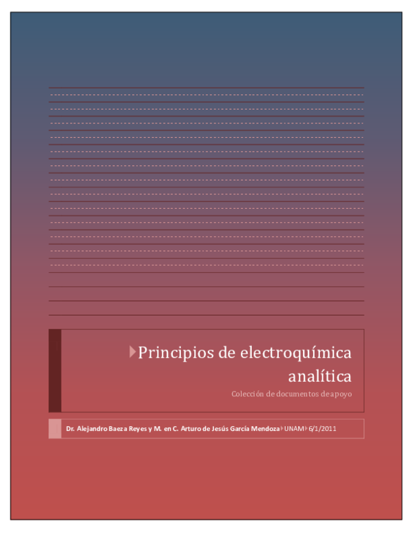 (PDF) Principios de electroquímica analítica Colección de documentos de apoyo