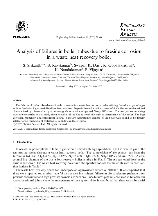 (PDF) Analysis of failures in boiler tubes due to fireside corrosion in ...