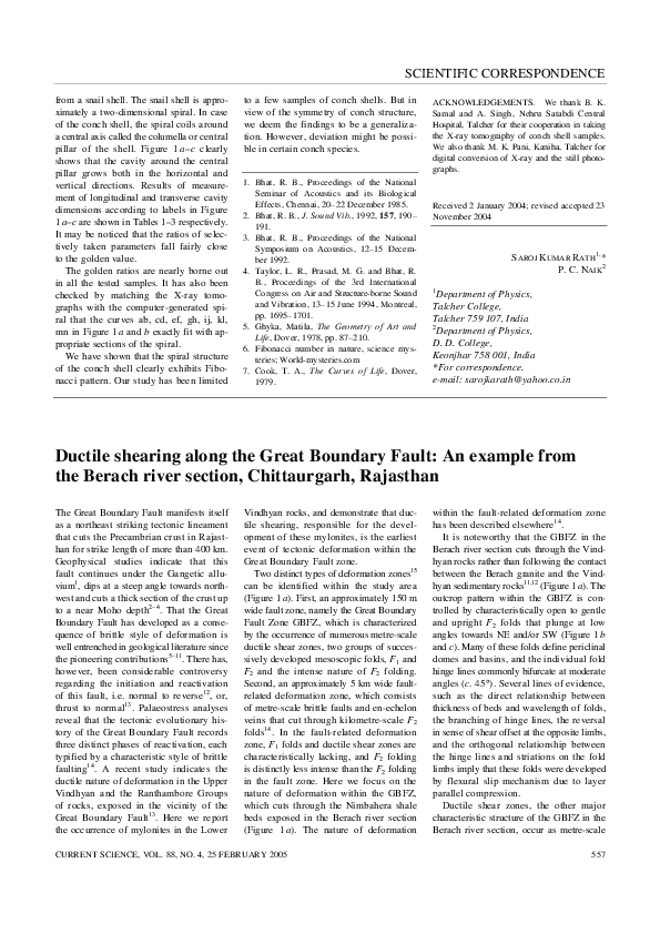 (PDF) Ductile shearing along the Great Boundary Fault: An example from ...
