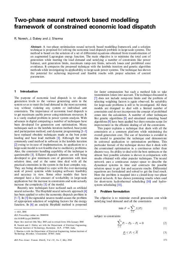 Pdf Two Phase Neural Network Based Modelling Framework Of Constrained