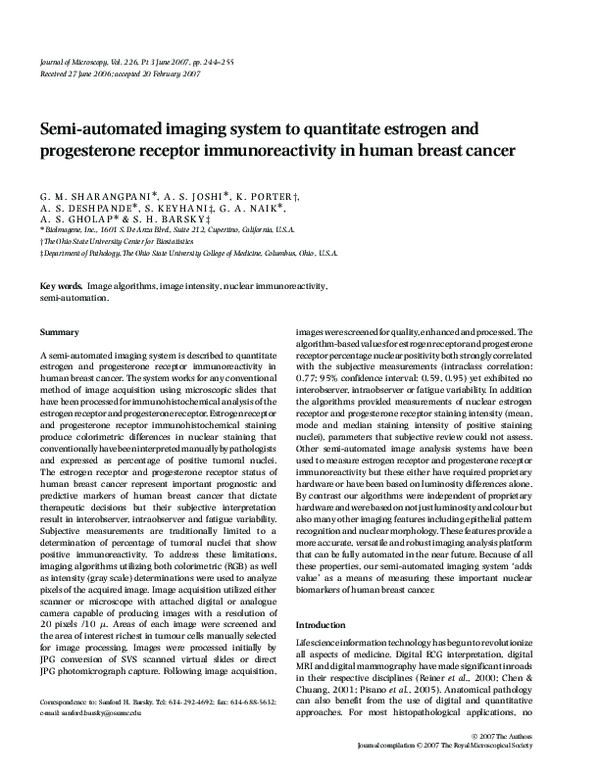 (PDF) Semi-automated imaging system to quantitate estrogen and progesterone receptor ...