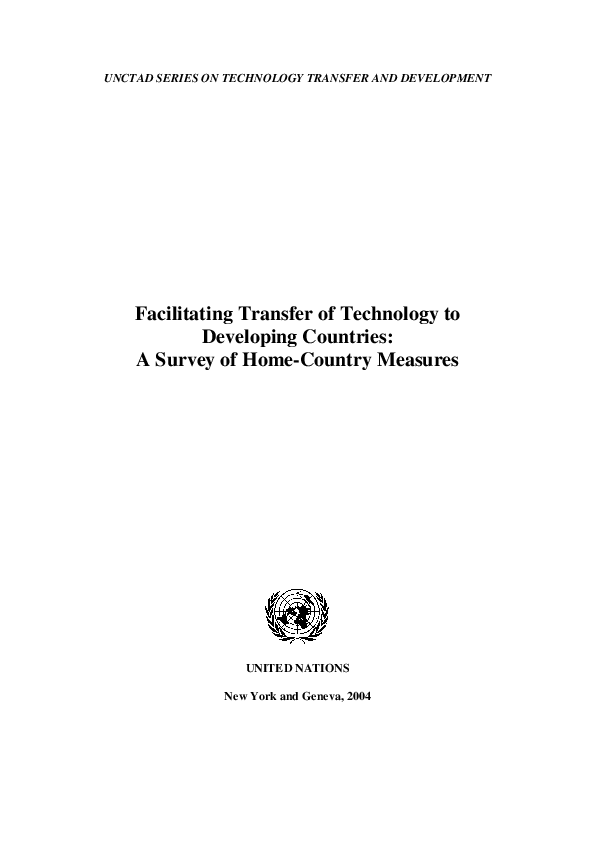 (PDF) Facilitating Transfer of Technology to Developing Countries: A ...