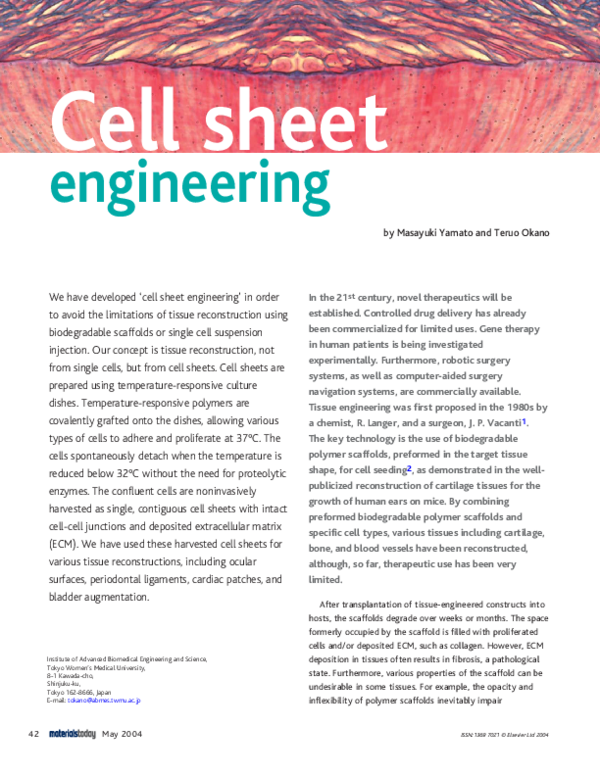(PDF) Cell sheet engineering