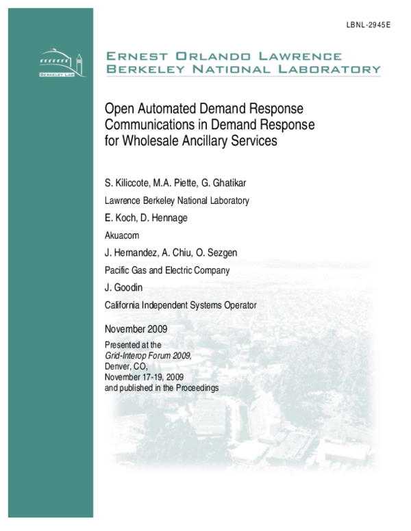 (PDF) Open Automated Demand Response Communications Specification (Version 1.0