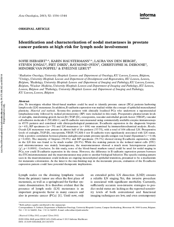 (PDF) Identification and characterization of nodal metastases in ...