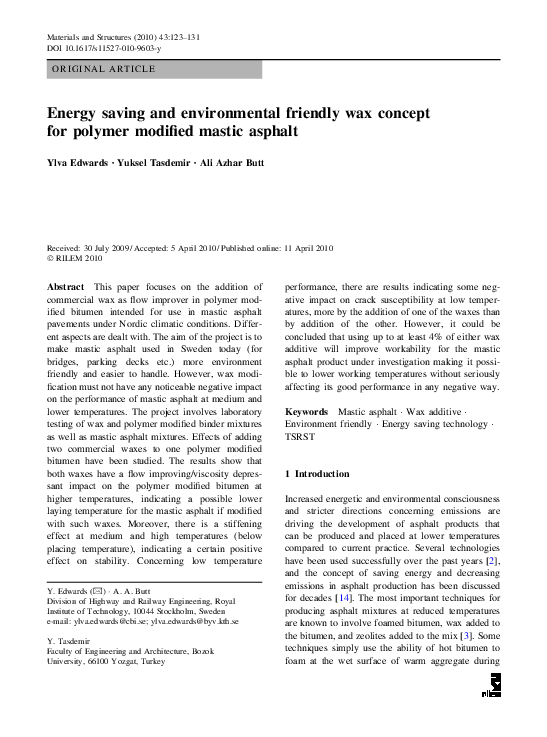 (PDF) Energy saving and environmental friendly wax concept for polymer ...