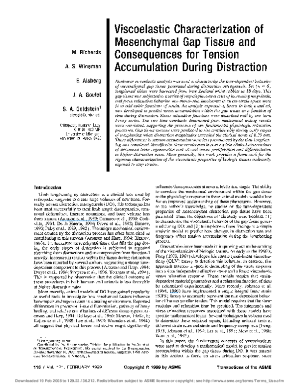 (PDF) Viscoelastic Characterization of Mesenchymal Gap Tissue and Consequences for Tension ...