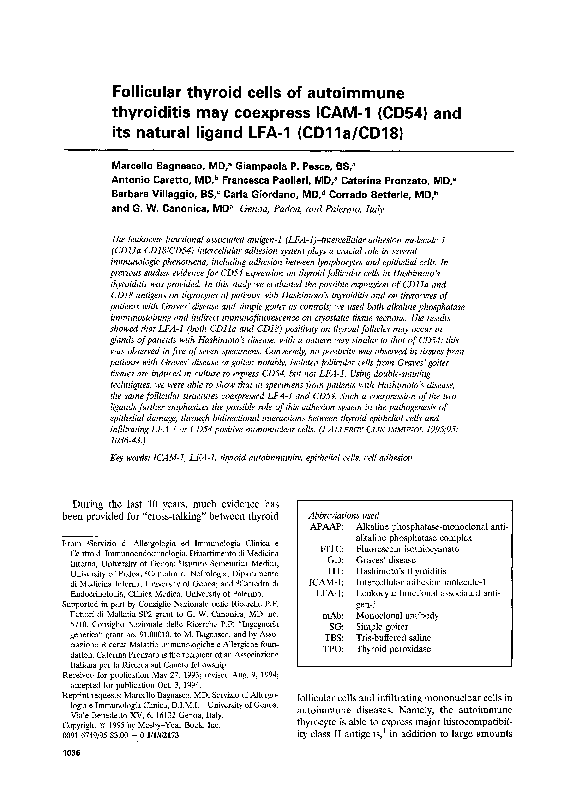 (PDF) Follicular thyroid cells of autoimmune thyroiditis may coexpress ...