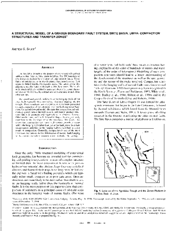 (PDF) A structural model of a graben boundary fault system, Sirte Basin ...