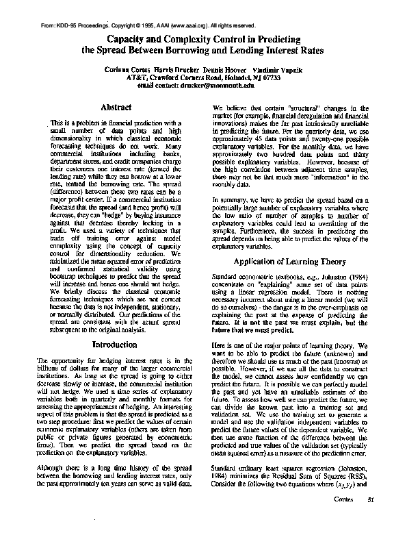 (PDF) Capacity and Complexity Control in Predicting the Spread Between Borrowing and Lending ...