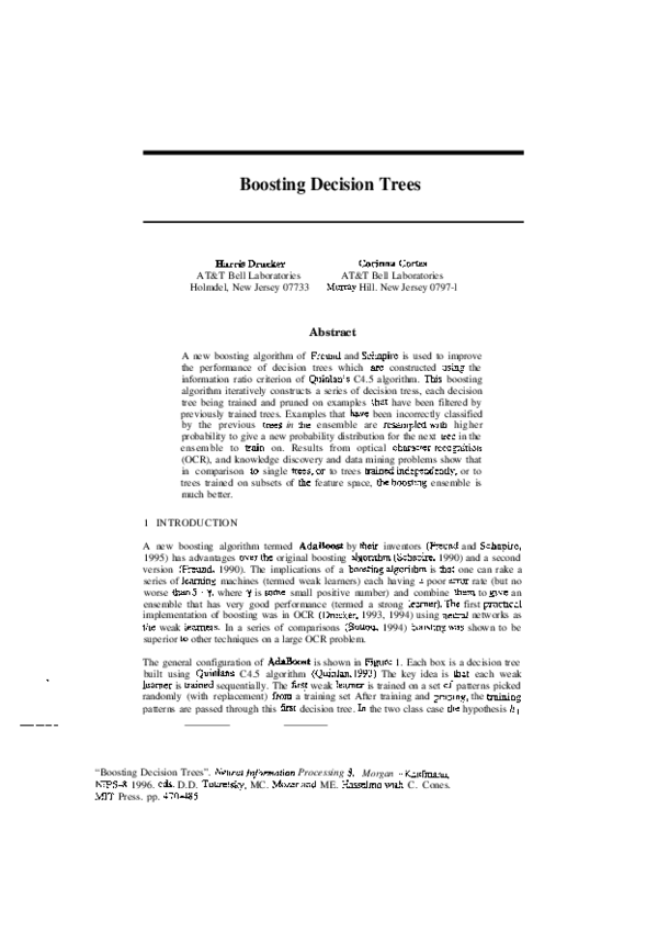 (PDF) Boosting Decision Trees