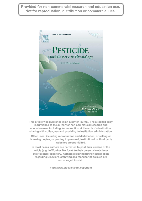 (PDF) Cytochrome P 450-based resistance mechanism and pyrethroid resistance in the field ...