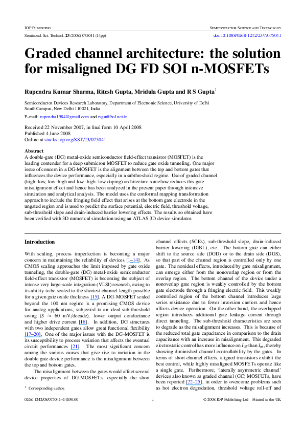 (PDF) Graded channel architecture: the solution for misaligned DG FD ...