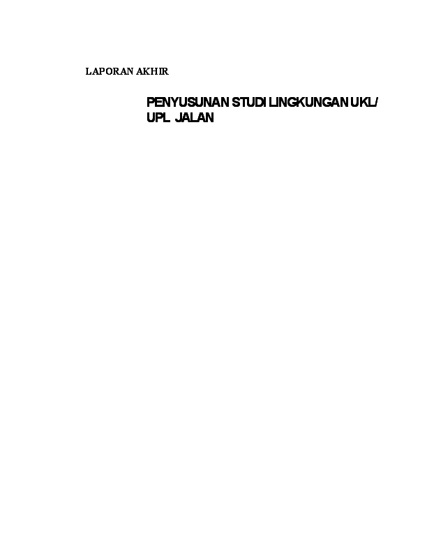 (DOC) Dokumen UKL UPL