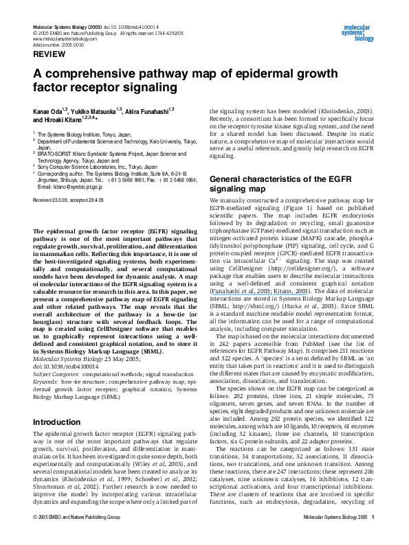 (PDF) A comprehensive pathway map of epidermal growth factor receptor ...