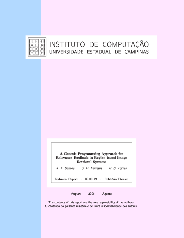 (PDF) A genetic programming approach for relevance feedback in region-based image retrieval systems