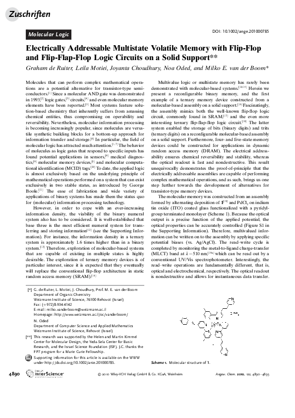 (PDF) Electrically Addressable Multistate Volatile Memory with Flip ...